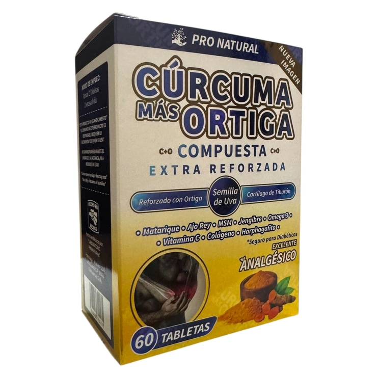 Cúrcuma más Ortiga Extra Reforzada 60 tabletas